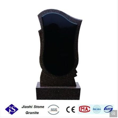Polished Absolute Black Granite Headstone Gravestone for Cemetery