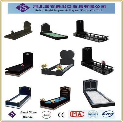 Popular Style Black Granite Tombstone/Headstone/Gravestone for Sale