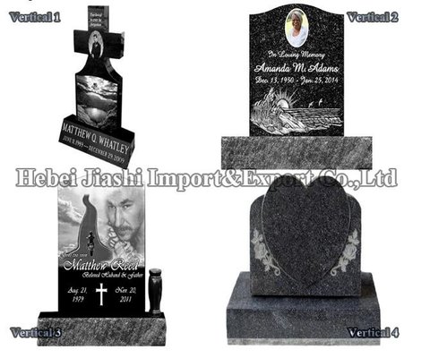 Hot Selling Polished Absolute Black Headstones Tombstones with Kerbs