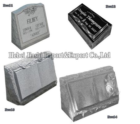 Hot Selling Polished Absolute Black Headstones Tombstones with Kerbs