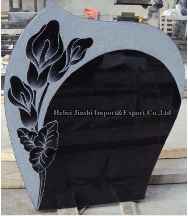 Cheap European/Russian/American Style Granite Black/Grey Tombstone Mounment Memorial Headstone Gravestone with Custom De