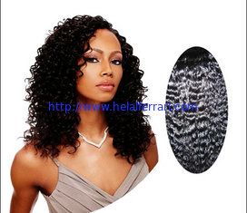 China Natural Black 100 Indian Curly Human Hair 14" - 28" , Kinky Curly Human Hair supplier