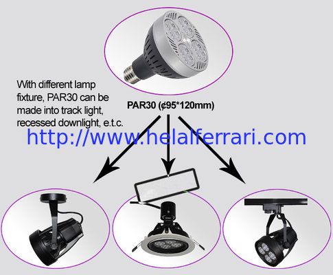 High Power 35W PAR30 Spotlight 4-one Par30 LED Bulbs With Cree chips supplier