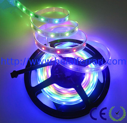 5050 IC RGB 5 Meter Flexible LED Strip Light Color Changing in IP20 For Cars supplier