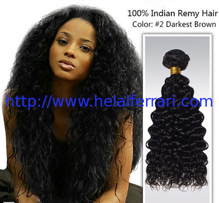 5A Unprocessed Remy Indian Hair Extensions 12''- 32'', Natural Black supplier