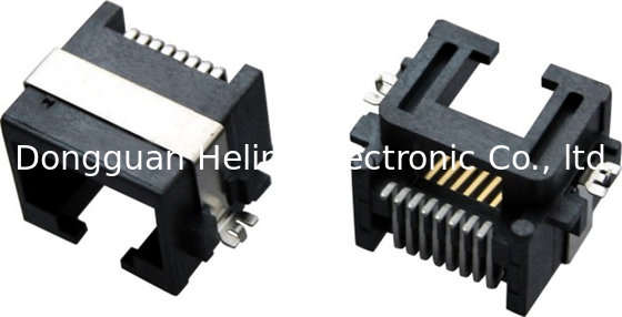 8P8C RJ45 connectors, SMT, middle shielded, sinking plate type