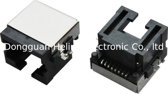 8P8C RJ45 connectors, SMT, half shielded, sinking plate type