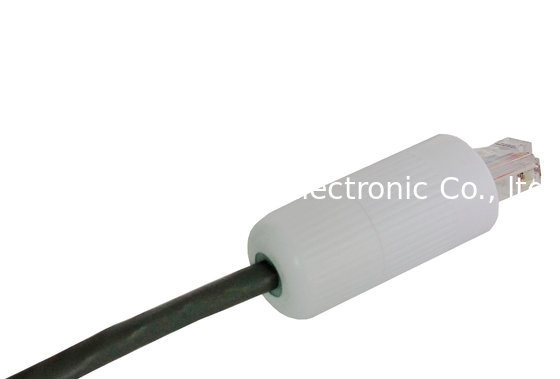 IP67 waterproof RJ45 connector and DC Jack sharing injection modeling IP camera cable