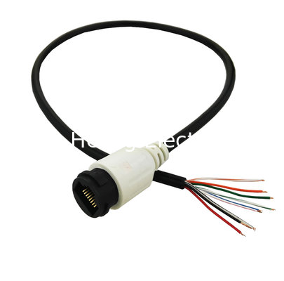IP68 waterproof RJ45 connector assembly with Cat5e Ethernet cable
