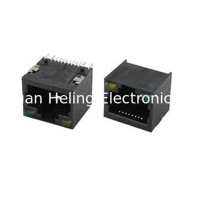 8P8C surface mount low profile RJ45 Modular Jack connector with LED