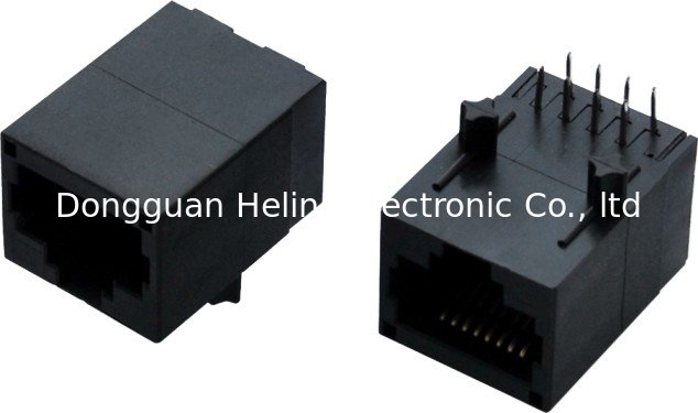 10/100M RJ45 with Transformer, none-shielded, side entry, integrated magnetics
