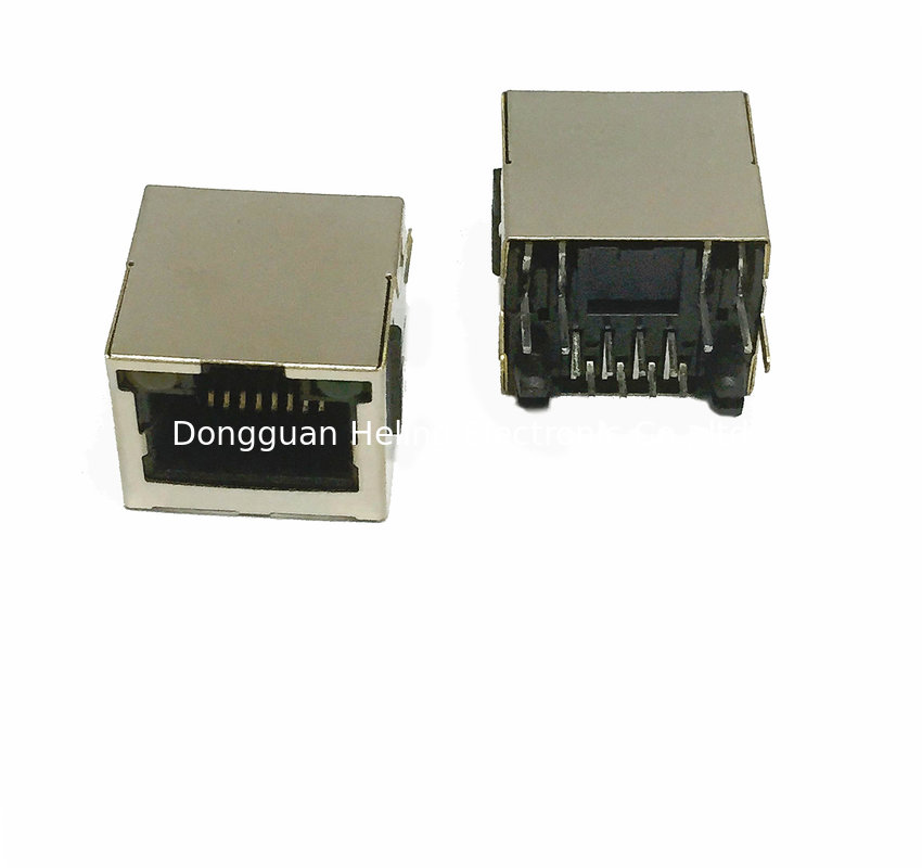vertical RJ45 Jack, 1x1 port, top entry, shielded, built-in LED,