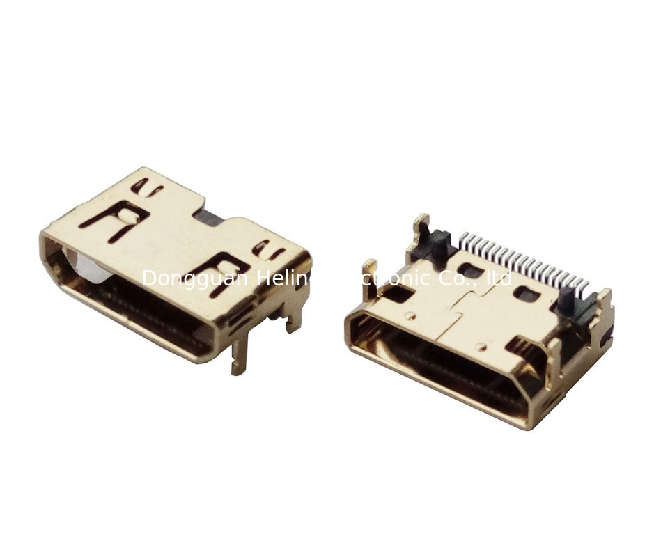 Mini HDMI connector, 19Pin horizontal SMT type