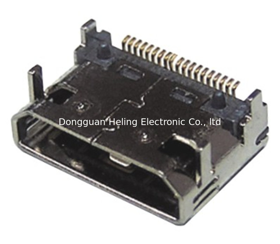 HDMI female connector, 19Pin horizontal SMT type