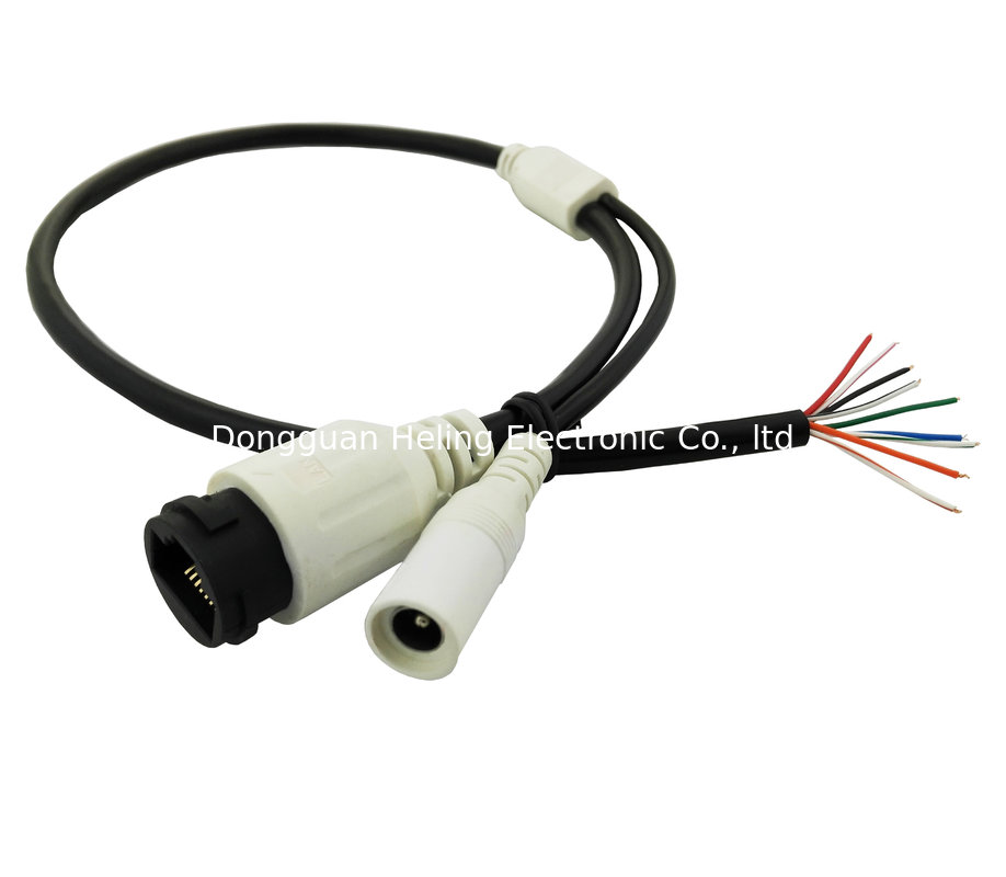 IP68 waterproof Round head Ethernet port network RJ45 cable for IP camera