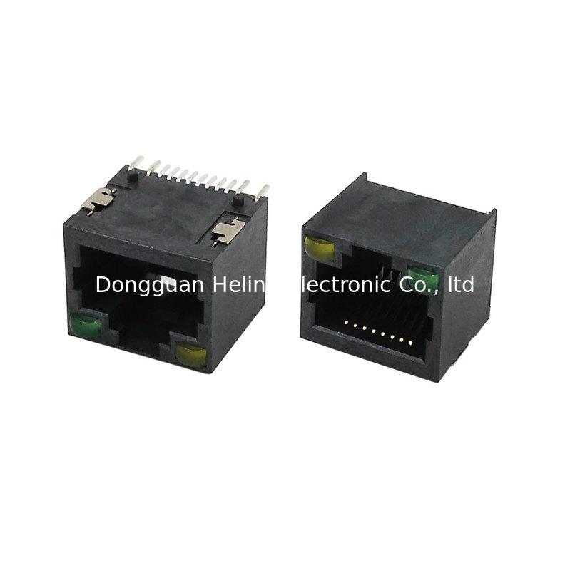 8P8C surface mount low profile RJ45 Modular Jack connector with LED