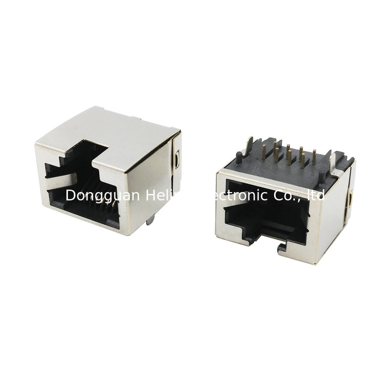 Very low profile tab-up RJ45 connector shielded without LED, H=11.3mm