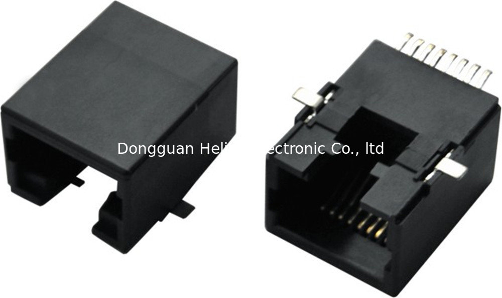 8p8c RJ45 connector, shielded, Right angled, tab-UP, SMT modular Jack