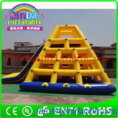 Guangzhou QinDa Inflatable Floating Island Inflatable Climbing Water Slide For Adult