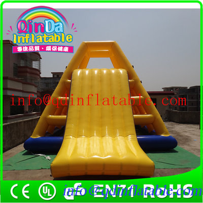 Guangzhou QinDa Inflatable Floating Island Inflatable Climbing Water Slide For Adult
