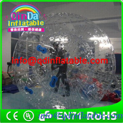 QinDa Inflatable water zorb ball human hamster ball rolling ball for grass or hill