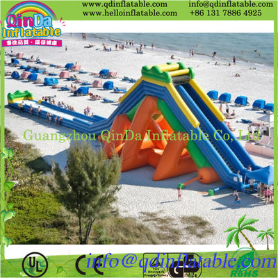 QinDa Inflatable cartoon inflatable slide and bouncer, inflatable bouncy slide for sale
