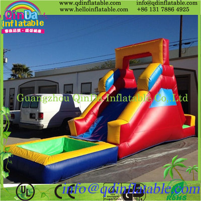happy inflatable jumping bouncer with slide for hot sale
