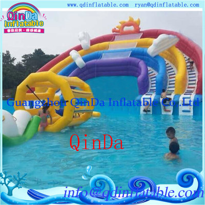Guangzhou QinDa Inflatable Slide Inflatable Water Slide. Water Park. Water Pool Slide