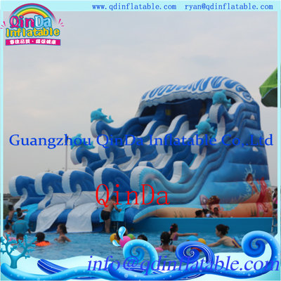 Commercial inflatable pool slide, Portable adult water slide, Inflatable Giant Beach water