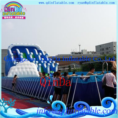 Commercial inflatable pool slide, Portable adult water slide, Inflatable Giant Beach water