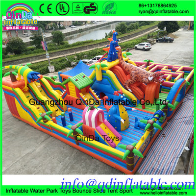 Hot Sale Cartoon inflatable big fun city for sale, commercial Mega inflatable playground, inflatable amusement park