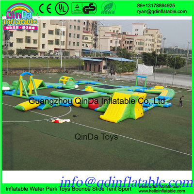 Custom design outdoor adults giant inflatable floating water park for open water entertainment from Guangzhou