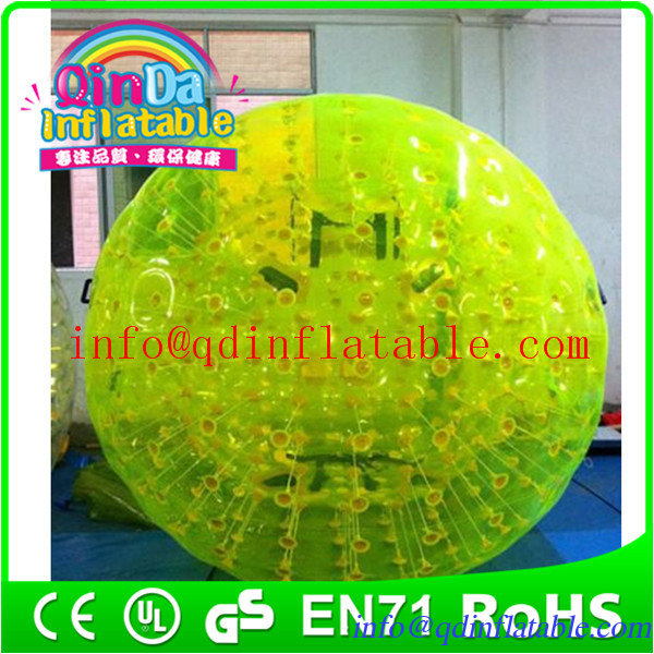 QinDa Inflatable Aqua Zorb Ball for sale human bubble ball Grass Zorbing Ball