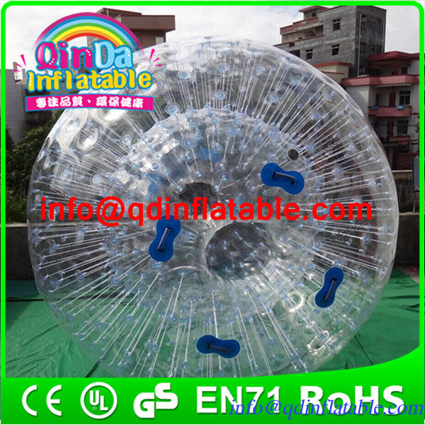 QinDa Inflatable water zorb ball human hamster ball rolling ball for grass or hill