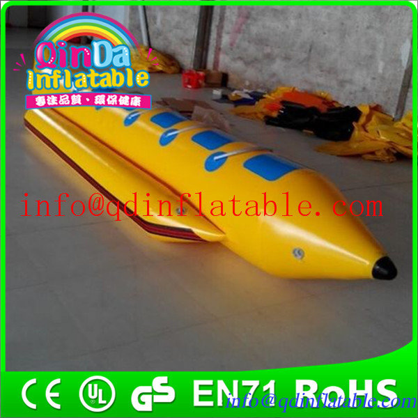 QinDa inflatable water ski boat floating boat for sale drag by motor boat