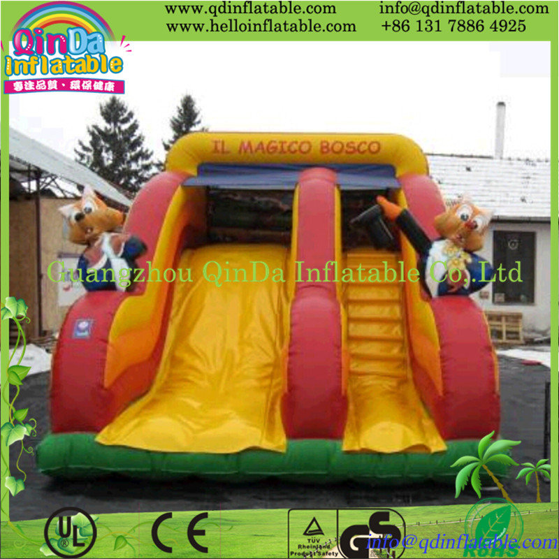 High Quality Small Indoor/Outdoor Inflatable Slide, Cartoon Slide, Commercial Grade