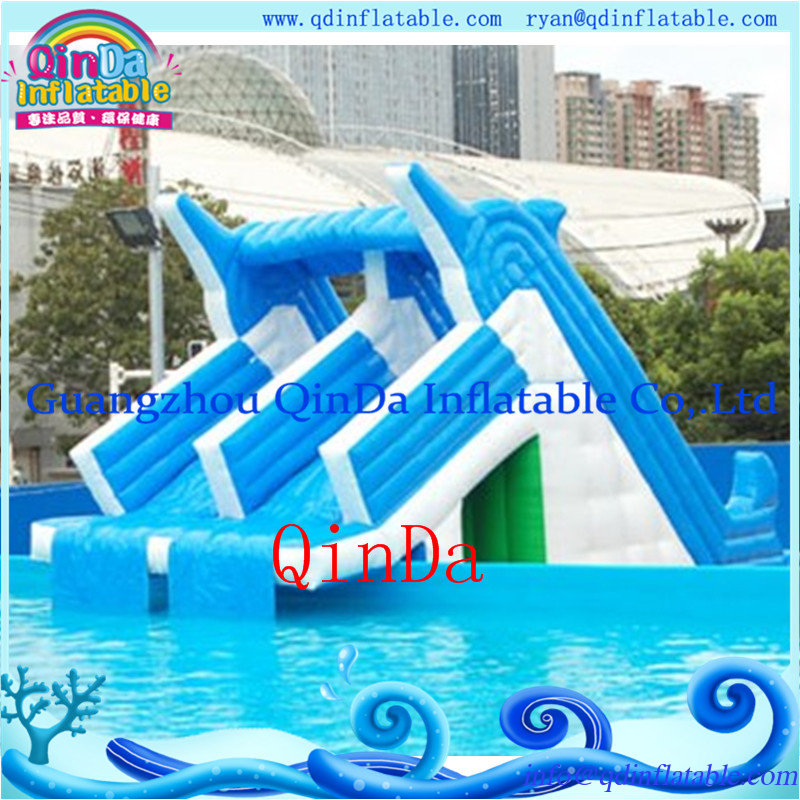 Giant lake inflatable water slide for sale inflatable pool slides for inground pools