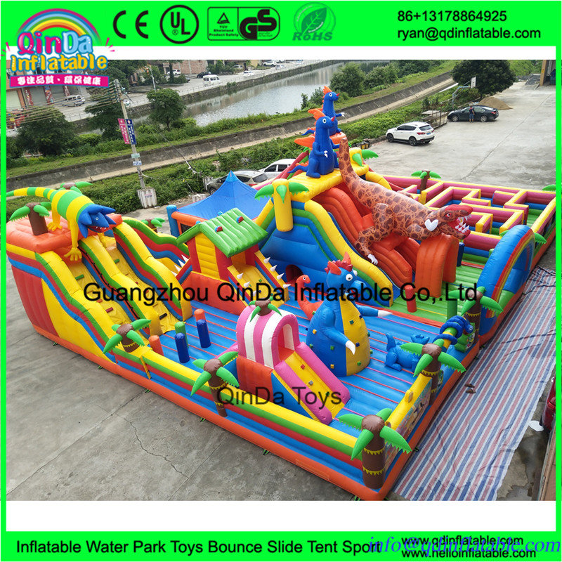 Hot Sale Cartoon inflatable big fun city for sale, commercial Mega inflatable playground, inflatable amusement park