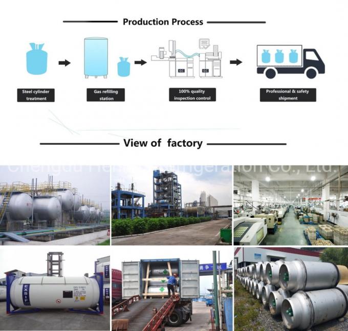 99.99% 800g R410A Refrigerant Gas High Pressure Can R410a 410a Refrigerant 3