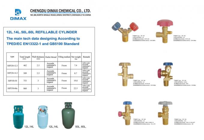 Recycled R134A Refrigerant Gas Cylinder 99.99 Purity R134a 30 Lb Cylinder 3