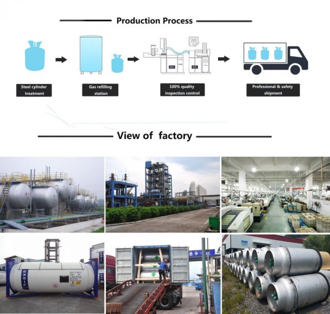3.4KG High Purity Hfc 134a Refrigerant 99.9% Refrigerant Type 6