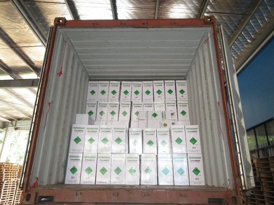 99.99% Ton Tank Package Refrigerant Gas R134A Odorless HFC134A