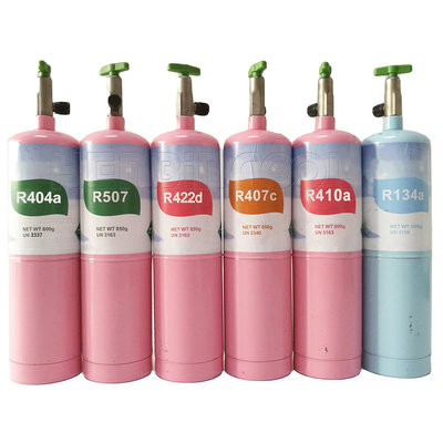 Purity 99.99% R410A 800g HFC Refrigerant Disposable Cylinder