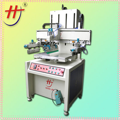 CE Approved Chinese HS-600PI Precise Flatbed Semi-automatic Screen Printer With Vaccum System for Leather and PVC Film