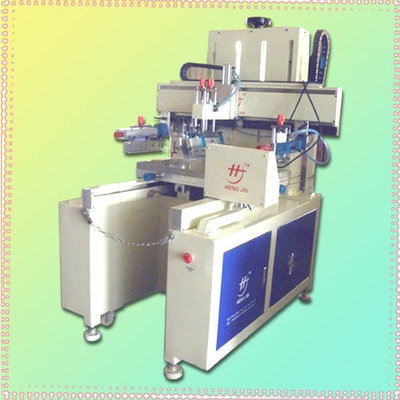 CE Approved Chinese HS-600PX Precise Flatbed Semi-automatic Run-table Screen Printer for Leather and PVC Film