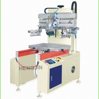 CE Approved Chinese HS-600PX Precise Flatbed Semi-automatic Run-table Screen Printer for Leather and PVC Film