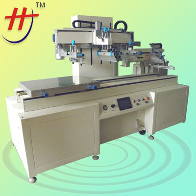 CE Large Format Run-table Plastic Board Semi-Automatic Screen Printer with Unloading Mechanical Arm and UV dryer