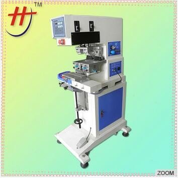 CE Factory Price 2 Colors Pneumatic Semi-auto Pad Printer for Fabric Logo Lable Printing HS-160
