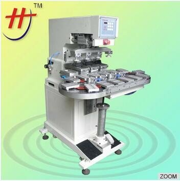 CE Factory Price 4 Colors Pneumatic Semi-auto Pad Printer with Conveyor for Golf Ball Printing HS-160D