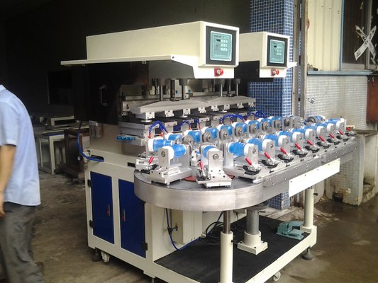CE Factory Price 6 Colors Semi-auto Rotary Pad Printer for Different Size Perfume Bottle Printing